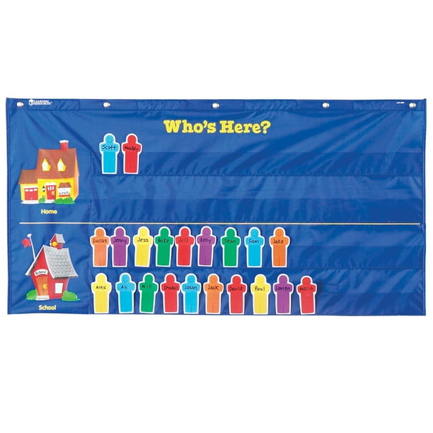 Learning Resources Attendance Pocket Chart 2685 - Walmart.com