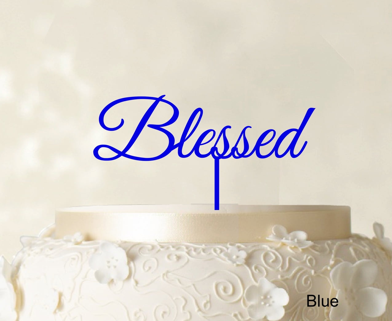 "Monogram Cake Topper Personalized Blue Cake Topper Color Option ...