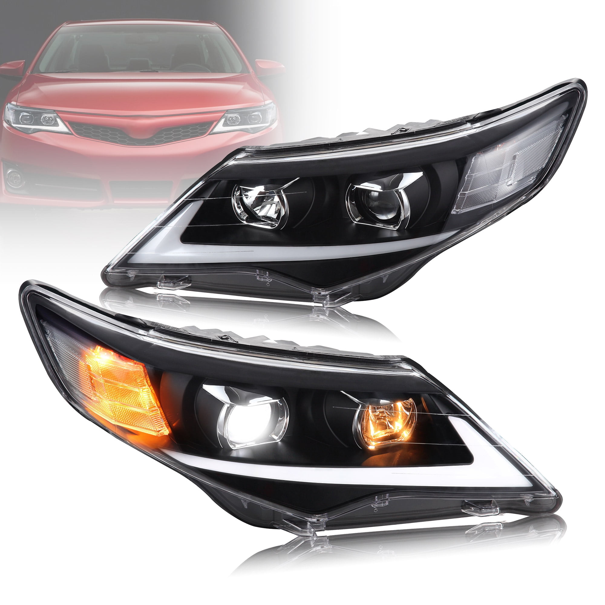 VLAND Projector Headlights For Toyota Camry 2012 2013 2014（Just Fit For ...