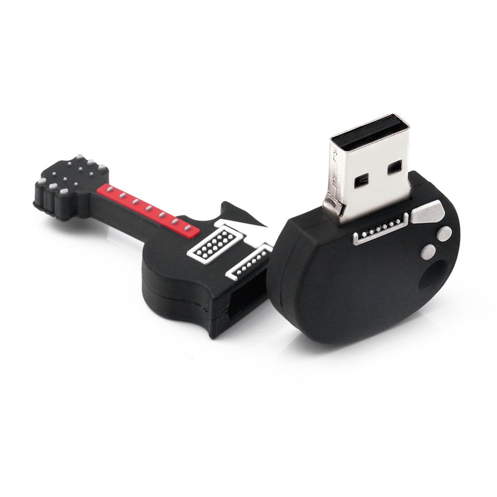 Novelty Guitar Shape Musical Instrument Silicone Portable USB Flash ...
