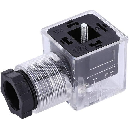 5Pcs Solenoid Coil Plug Connector AC110-220V Transparent Lamp Hydraulic ...