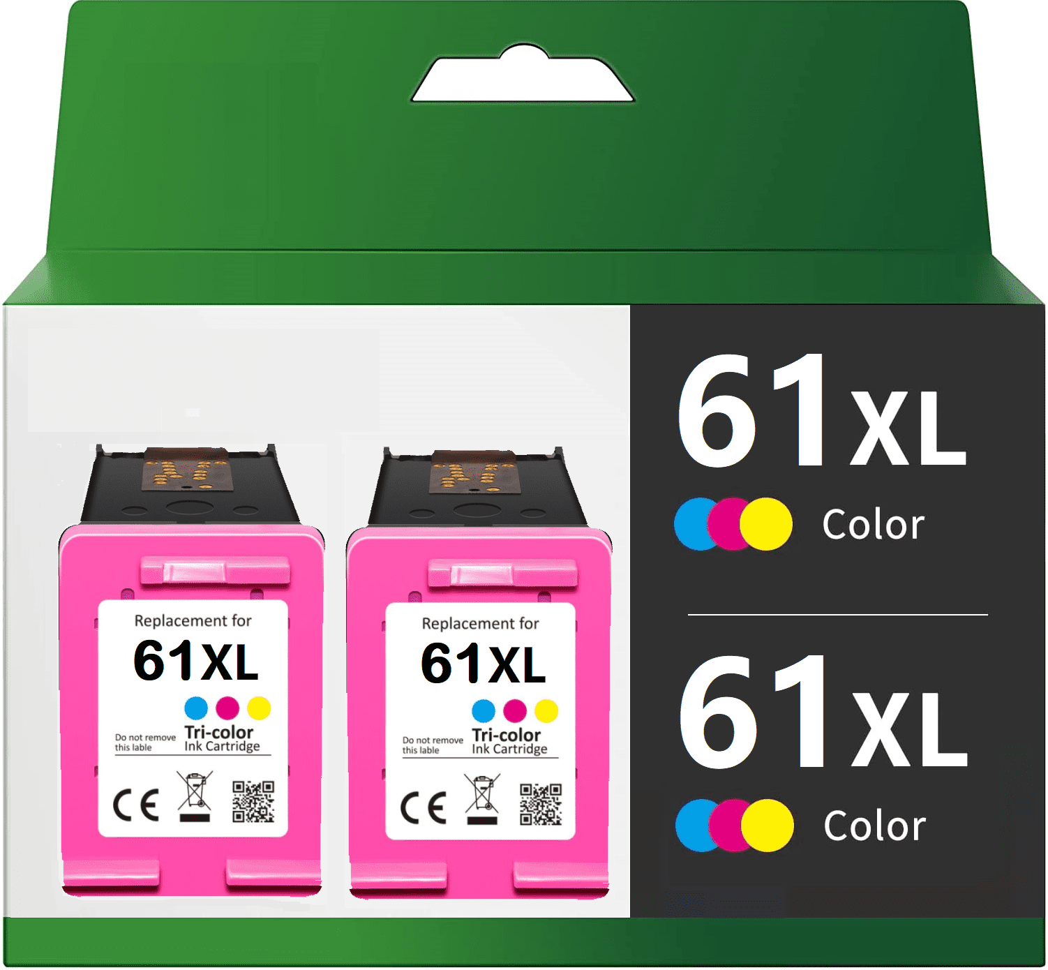 Compatible 61XL 61 XL Color High Yield Ink Cartridge Replacement for HP ...