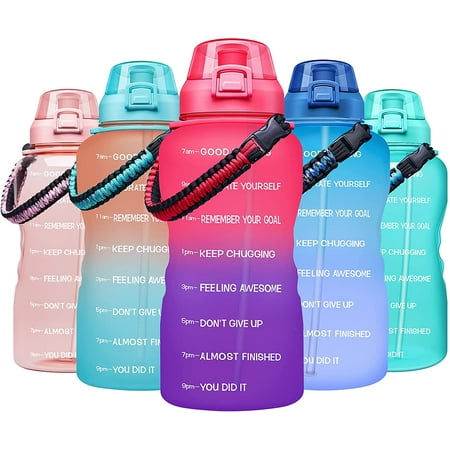 WEIS Large 1 Gallon Motivational Water Bottle with Paracord Handle ...