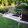 Alpine Corporation Daisy Metal Garden Bench, White - Walmart.com