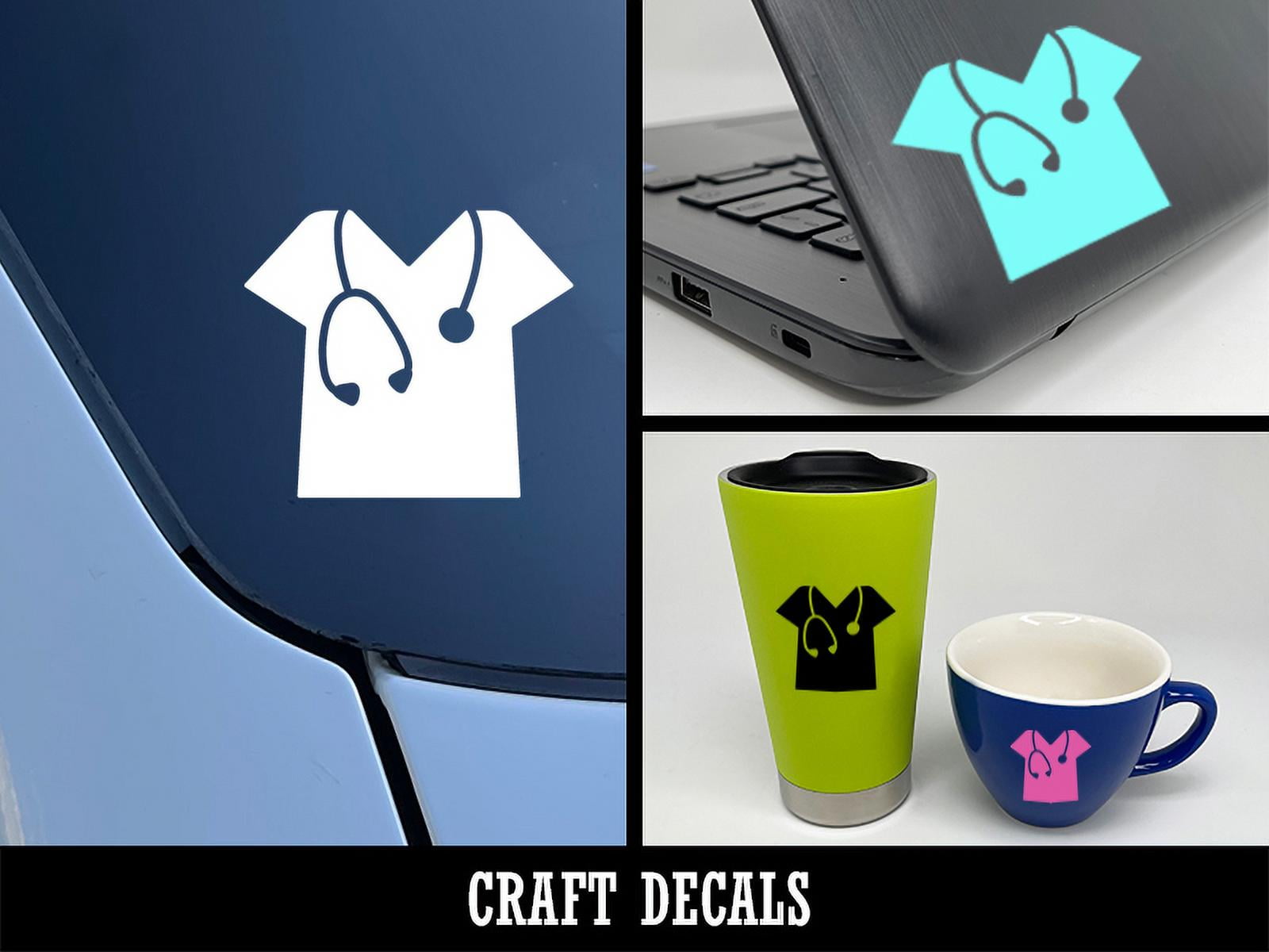 Medical Scrubs and Stethoscope Hospital Doctor Nurse Craft Vinyl Indoor ...