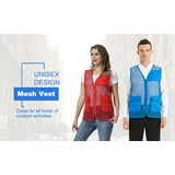 Toptie Adult Mesh Vest Zipper Supermarket Team Volunteer Uniform Vest ...