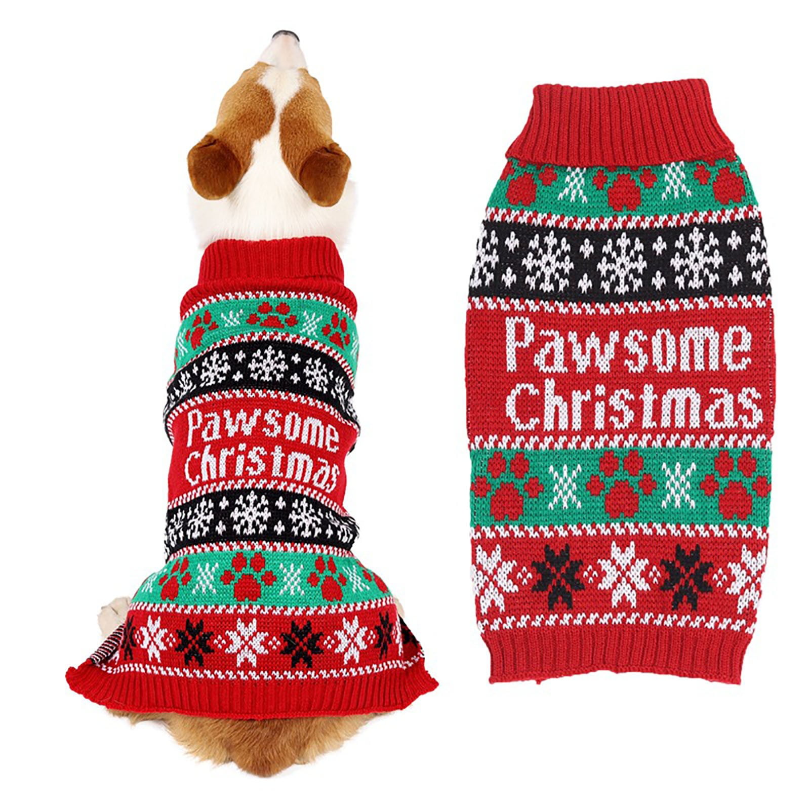 Click here for Chenjiaaa Cat P. A.W Snowflake Sweater Red Black G... prices