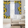 Blue Yellow Lemon Blackout Curtains for Bedroom/Living Room, Thermal ...