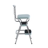 COSCO Stylaire Retro Chair + Step Stool with Flip-Up Seat (Teal, one ...