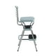 COSCO Stylaire Retro Chair + Step Stool with Flip-Up Seat (Teal, one ...