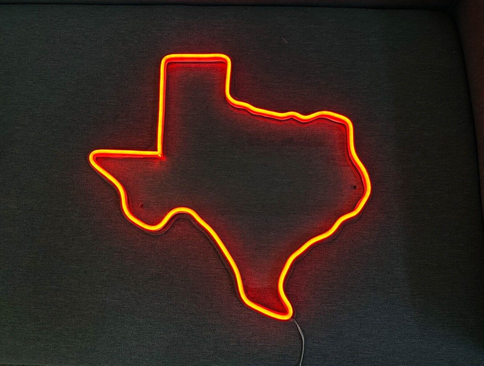 Queen Sense 14"x13.4" Texas Map LED Sign Light Decor Party Wall Night ...