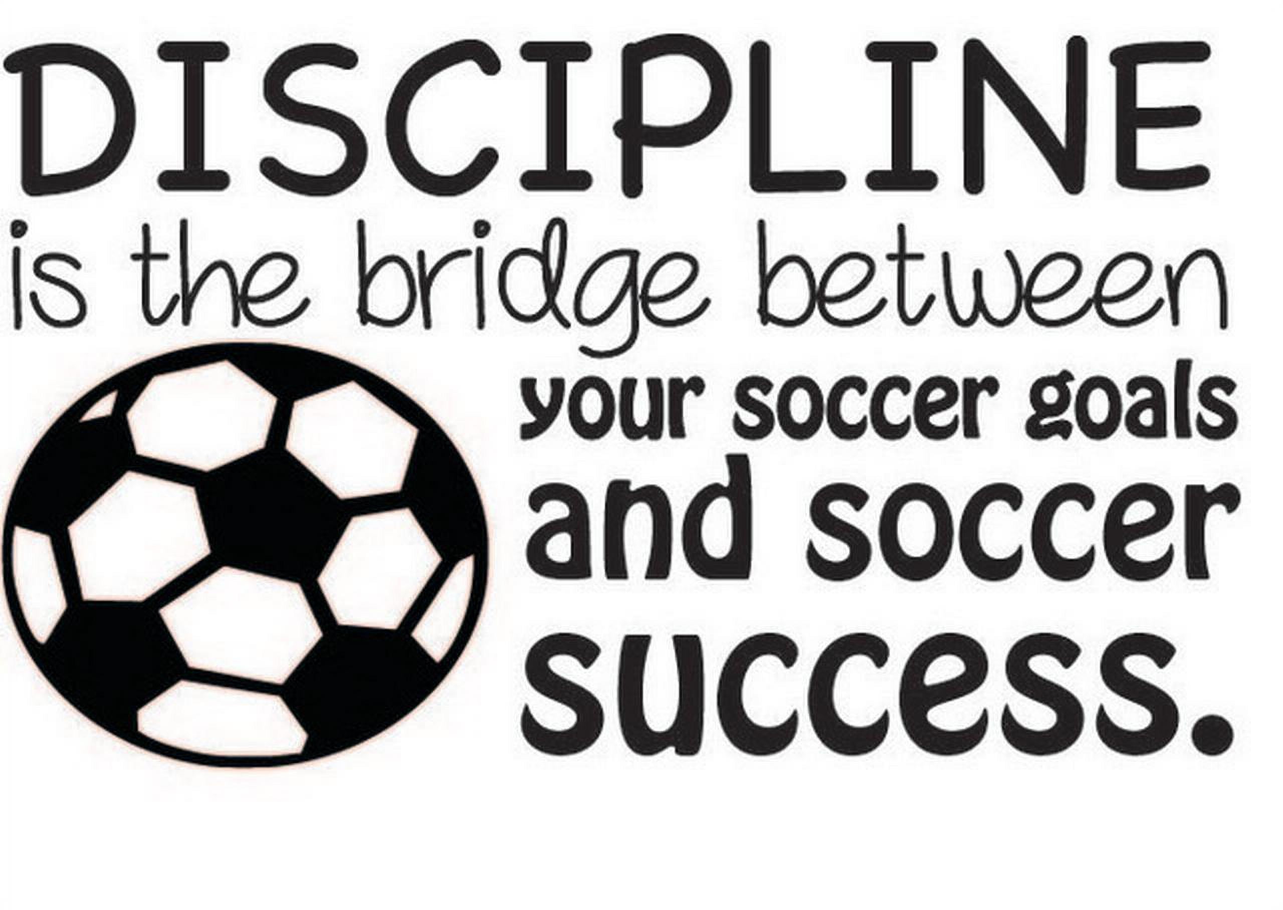 Soccer Decal | Discipline | Goals Success | Vinyl Wall Decal | Children ...