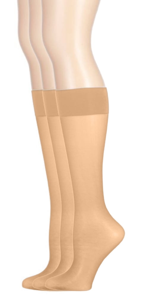 EMEM Apparel Women's Ladies Plus Size Queen Day Sheer Knee High Hosiery ...