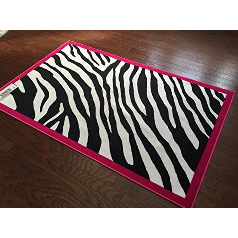 Pink And Black Zebra Print Border