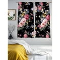 Farmhouse Flowers Sheer Curtains for Living Room Bedroom Country Pink ...