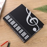 Mobutofu Sheet Music Storage Folder 2Pcs Black Plastic For Music Notes ...