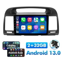 2+32G 9 inches Android 10 Double Din Car Stereo for Toyota Camry 2000 ...
