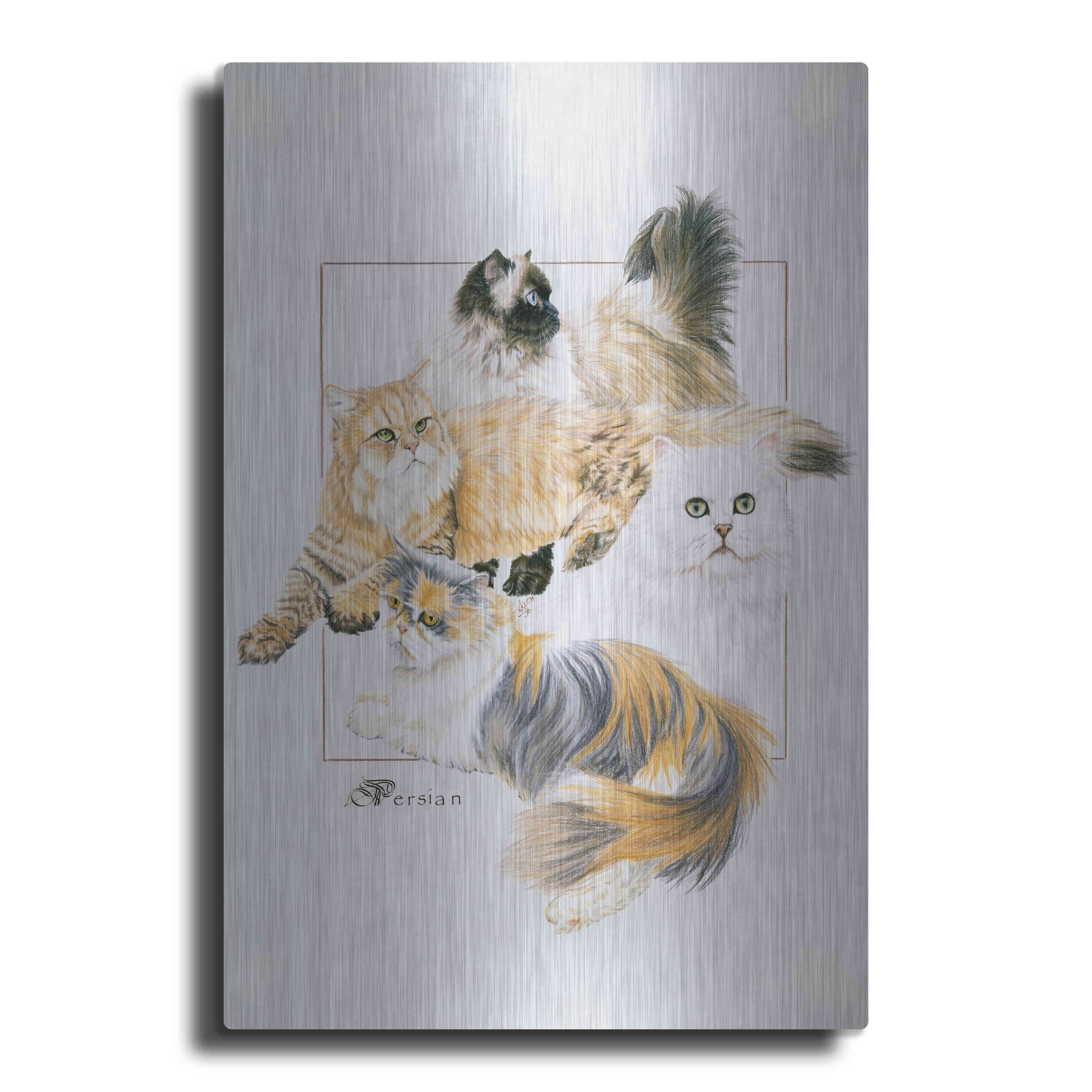 Luxe Metal Art 'Persian' by Barbara Keith, Metal Wall Art, 12"x16 ...