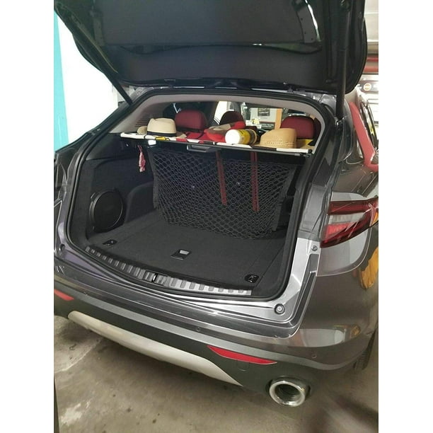 EACCESSORIES EA Rear Trunk Organizer Cargo Net for ALFA Romeo Stelvio 2017 2023 Envelope Style Cargo Net for SUV Premium Mesh Car Trunk Organizer
