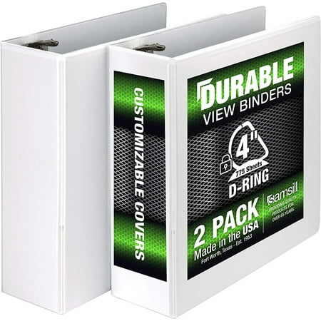 Samsill Durable 3 Ring View Binders Made in The USA, 4 Inch Locking D ...