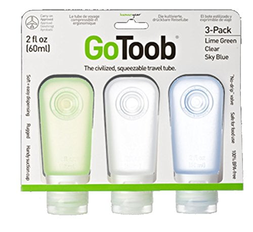 Humangear - humangear Gotoob Travel Bottles 3-Pack Medium 2 Ounce,One ...