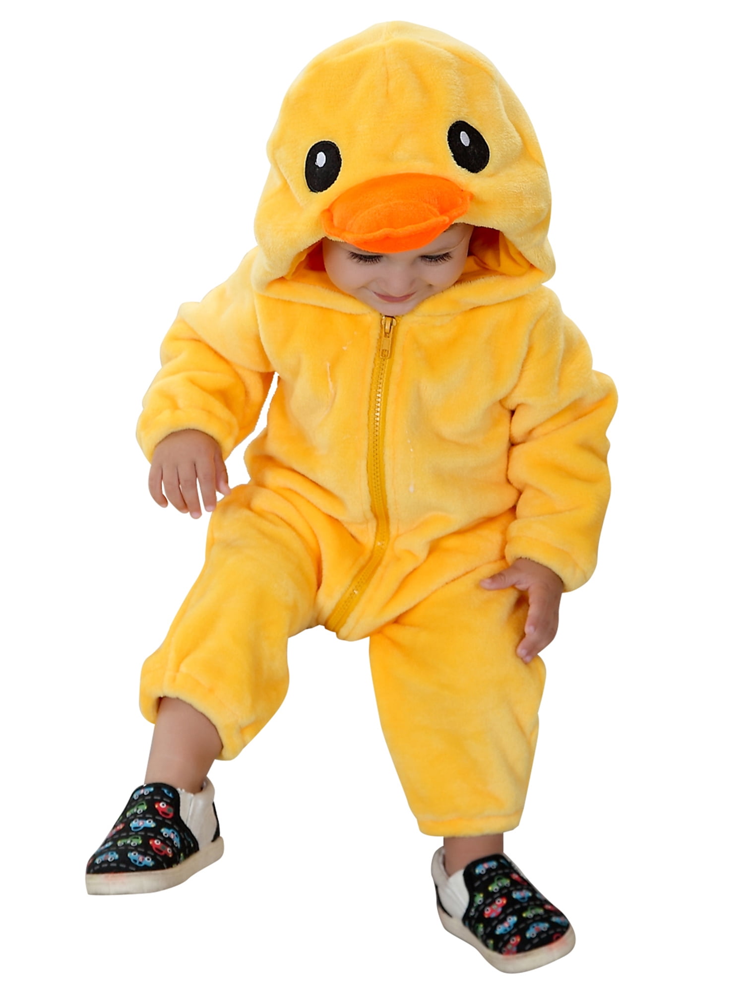 Bagilaanoe Newborn Baby Girl Boys Fleece Footie Jumpsuits Cartoon Long Sleeve Hooded Bodysuit 9M ...