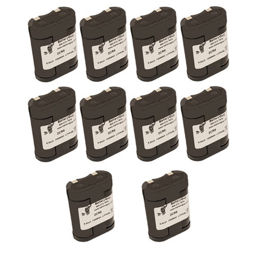 2CR5 Camera/ Industrial Lithium Battery 6V 1300mAh (10 PACK) - Replaces ...