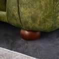 Maylo Mid Century Modern Luxury Italian Leather Couch in Green ...