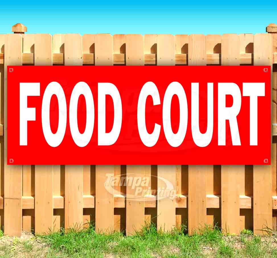 Food Court 13 oz Vinyl Banner With Metal Grommets - Walmart.com