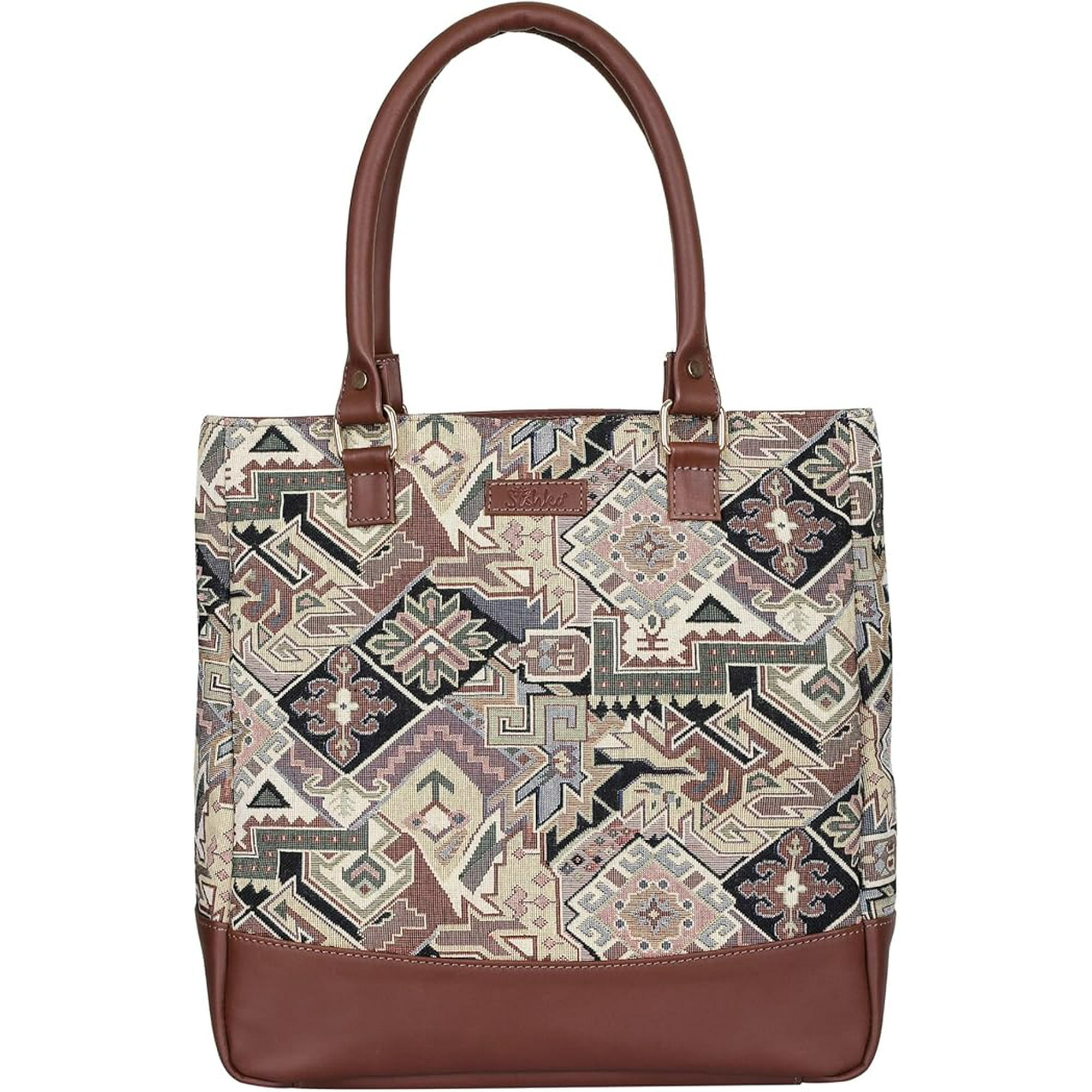 Click here for Sishka Geometry Pattern Tapestry Fabric Tote Bag F... prices