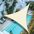 10' x 10' x 10' Triangle Waterproof Sun Shade Sail Outdoor Canopy Cover ...