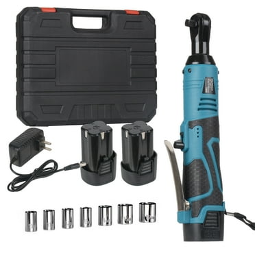 ONEVN Electric Right Angle Wrench, 3/8" Cordless 12V Electric Ratchet ...