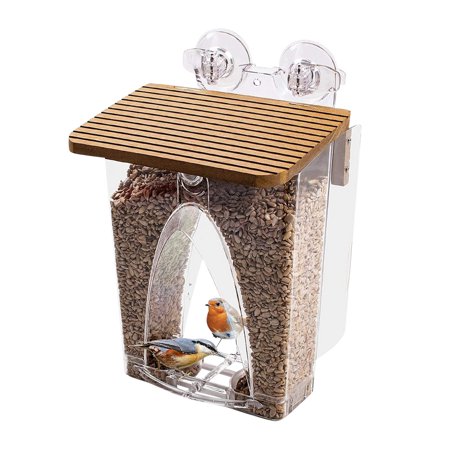 XZNGL Window Bird Feeders with Strong Suction Cups Squirrel Proof Clear ...