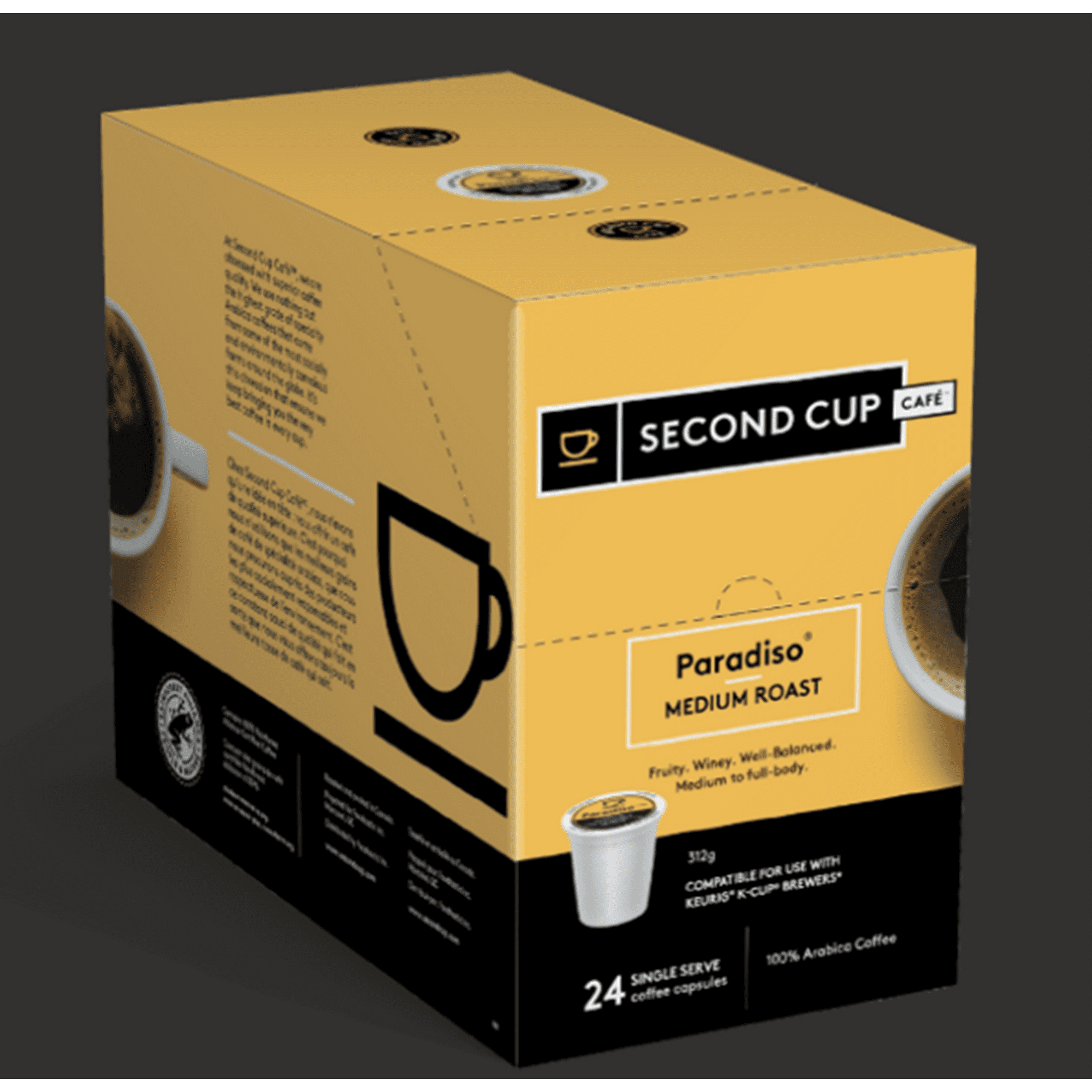 Click here for Second Cup Paradiso Medium Pods 24ct 24ct prices