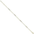 Primal Gold 14 Karat Two-tone Diamond-cut Beaded 9-inch Plus 1-inch ...