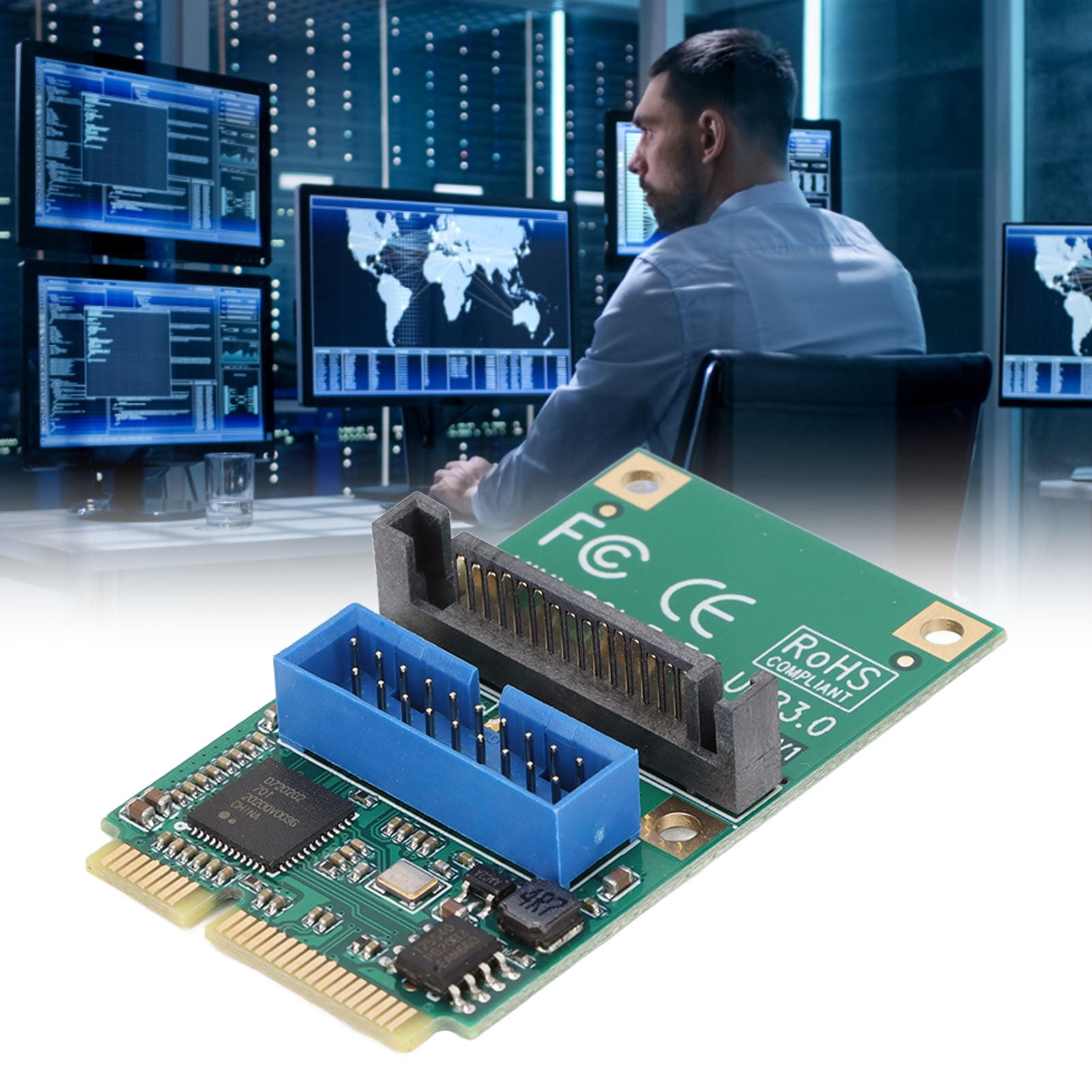 Tarjeta de expansión de mini pcie a USB3.0, Interfaz de 15Pin Mini PCIe ...