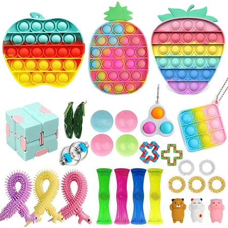 HTCM Big Fidget Toys Pack, Sensory Fidget Set Pop Bubble Stress Relief ...