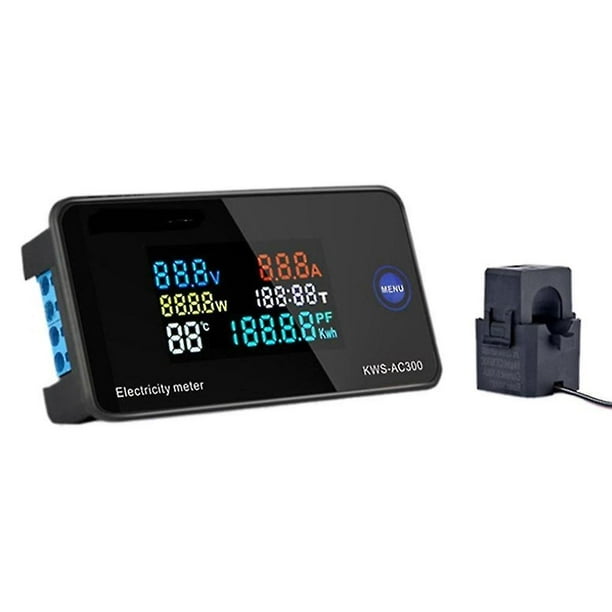 Ac 50-300v Voltmeter Ammeter Kws Powers Energy Meter Led Digital Ac ...