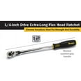 1/4" DR X 12" EXTRA-LON FLEX-HEAD RATCHET - Walmart.com