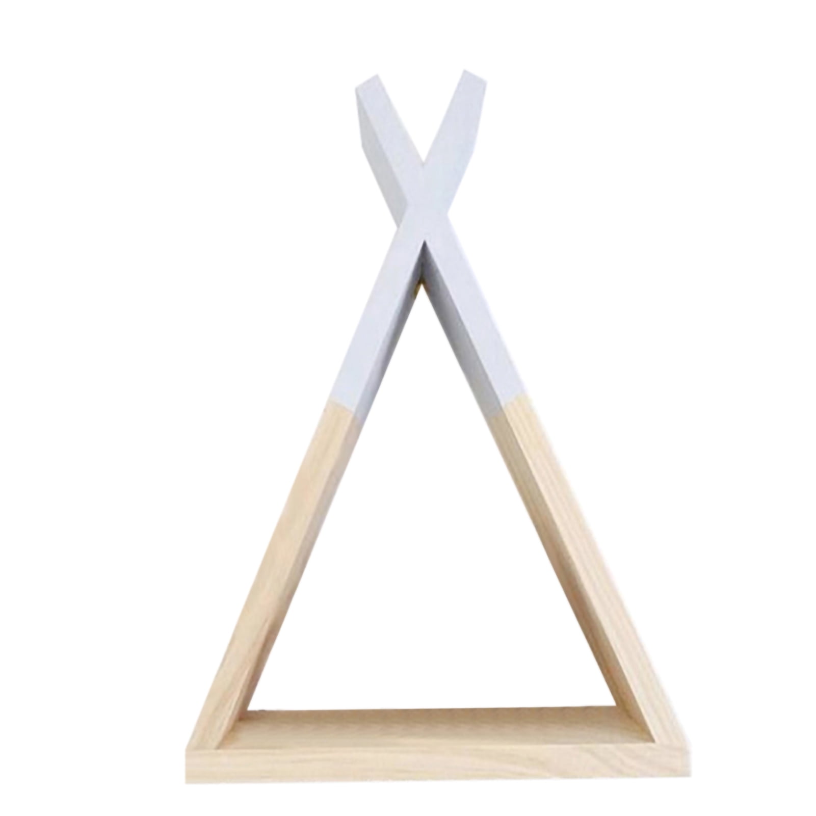 Yoone 1Pc Living Room Wooden Triangle Storage Holder Rack Decor Wall ...