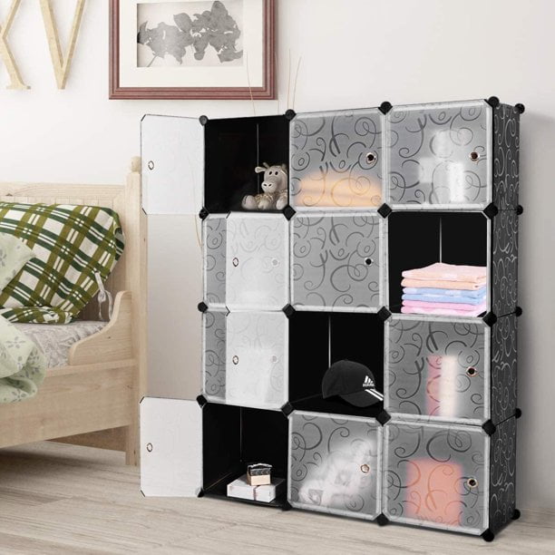 SUGIFT Cube Storage 12-Cube Storage Organizer Cabinet, Display Storage ...