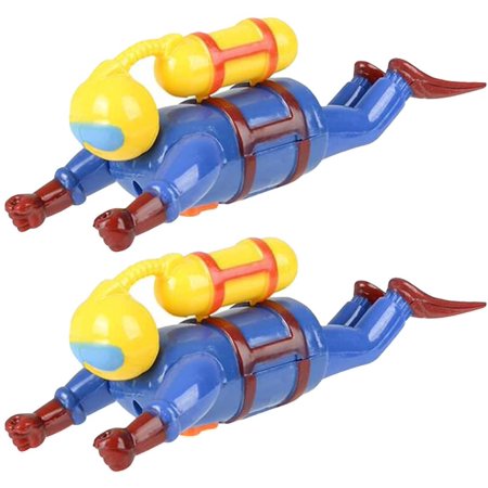 HEIBIN Wind Up Scuba Diver Toys for Kids, Set of 2, Swimming Water Toys ...