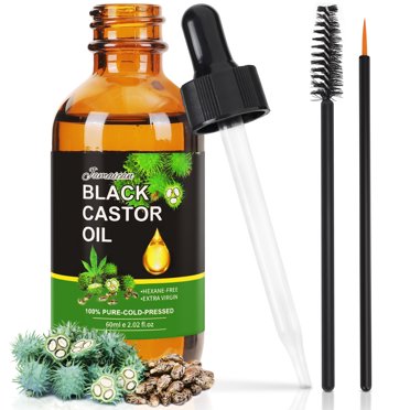 Castor Oil, Organic. 2 oz Dropper Bottle. Natural Hair Treatment Oil ...