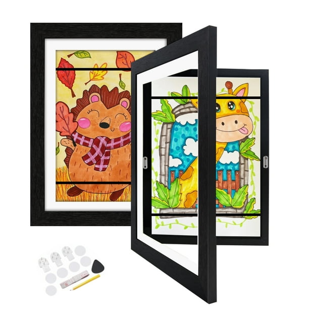 [2PK] Kids Art Frame | ATOBART Front Opening Kids Artwork Frames ...