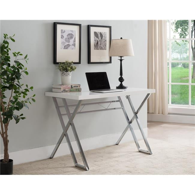 Click here for Deluxdesigns Writing Desk - White & Chrome  29 X 4... prices