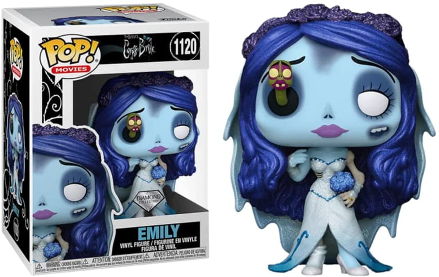 Funko POP Corpse Bride Emily (w/ Maggot) (Diamond Glitter) Exclusive ...