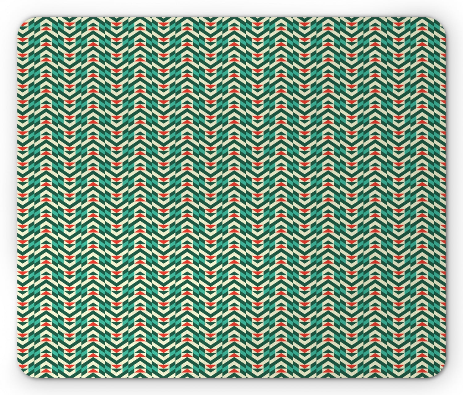 Geometric Mouse Pad, Herringbone Pattern with Angled Stripes and ...