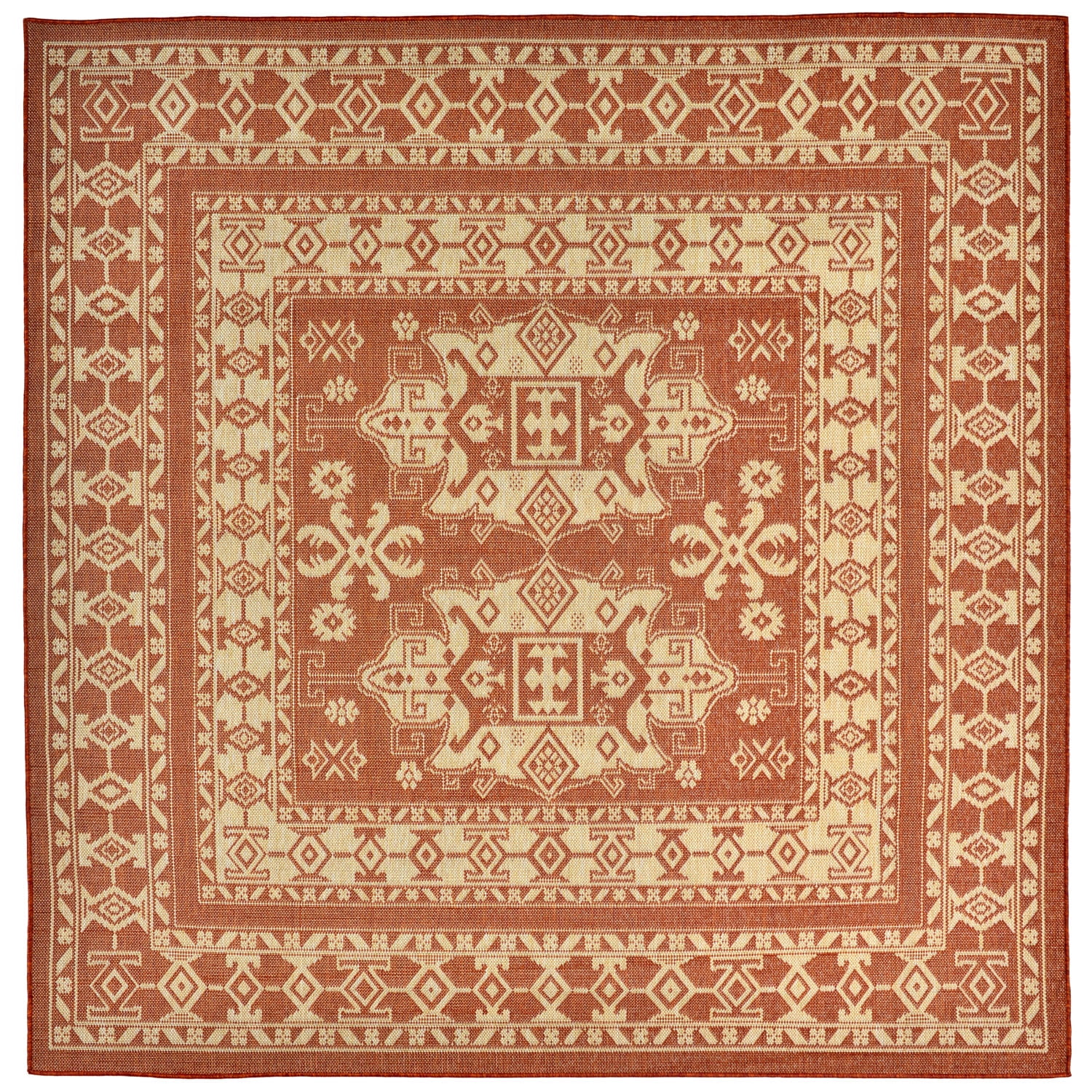 Liora Manne Terrace 1781/74 Kilim Terracotta Area Rug 7 Feet 10 Inches ...