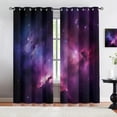 Galaxy Blackout Curtains, Purple Blue Nebula Window Drapes for Bedroom ...