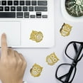 9pcs 1.6x1.6 Inch Owl Pattern Metal Stickers Animal Silhouette Self ...